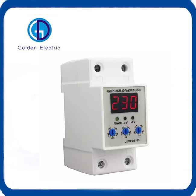 3p 63A Dinrail 230V Adjustable Over Under Voltage Protector Protective Device Overload Protection Relay