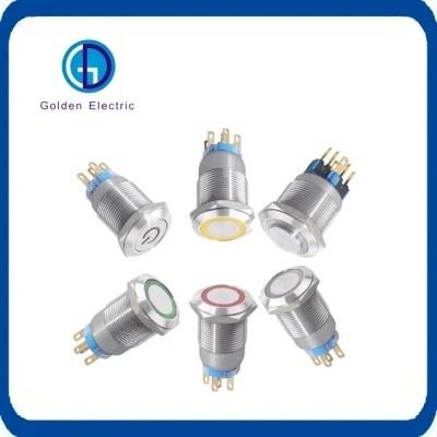 Small Mini Metal Momentary Switch 12mm LED Push Button Switch Waterproof 12mm Push Button
