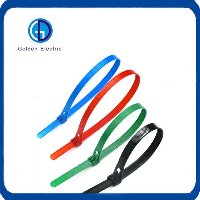 Customized White/Black Self-Locking Nylon PA66 Cable Ties Plastic Cable Tie