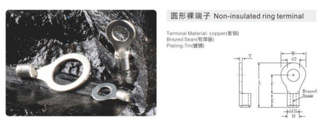 Crimp Terminal Tinned Wire Terminal Connector Wire Connector Copper Cable Lug