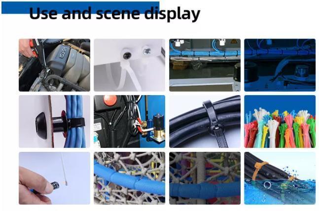 China Manufacturer Factory Selflocking UL UV Protected PA66 Material Plastic Cable Ties Nylon 66 Cable Tie Strap Plastic Tie