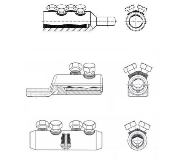 Aul Bolted Type Shear Head Connector Aluminum Alloy Mechanical Lug