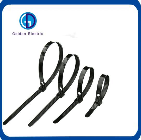 Factory Direct 4.8*200 mm Releasable Cable Ties Reusable Plastic Nylon Cable Tie