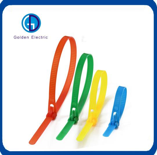 Factory Direct 4.8*200 mm Releasable Cable Ties Reusable Plastic Nylon Cable Tie