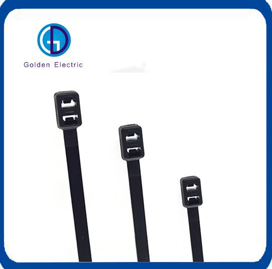 200 mm Black White Color Nylon Double Head Loop Cable Ties