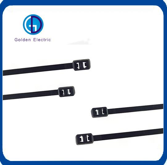 200 mm Black White Color Nylon Double Head Loop Cable Ties