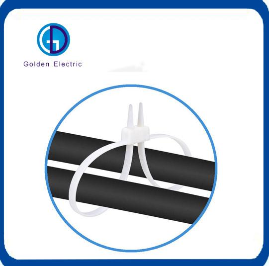 200 mm Black White Color Nylon Double Head Loop Cable Ties