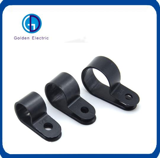 High Quality 6.35-7.9mm Plastic Nylon R Type Cable Clamp 1/4 Cable Holder Clip