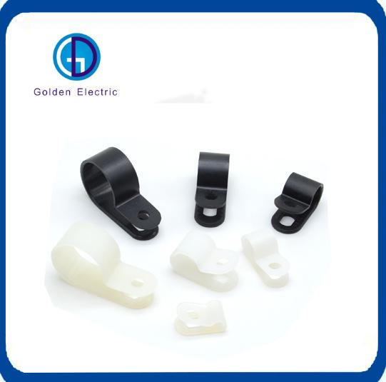 High Quality 6.35-7.9mm Plastic Nylon R Type Cable Clamp 1/4 Cable Holder Clip