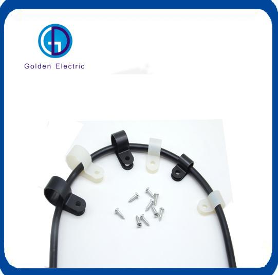 High Quality 6.35-7.9mm Plastic Nylon R Type Cable Clamp 1/4 Cable Holder Clip