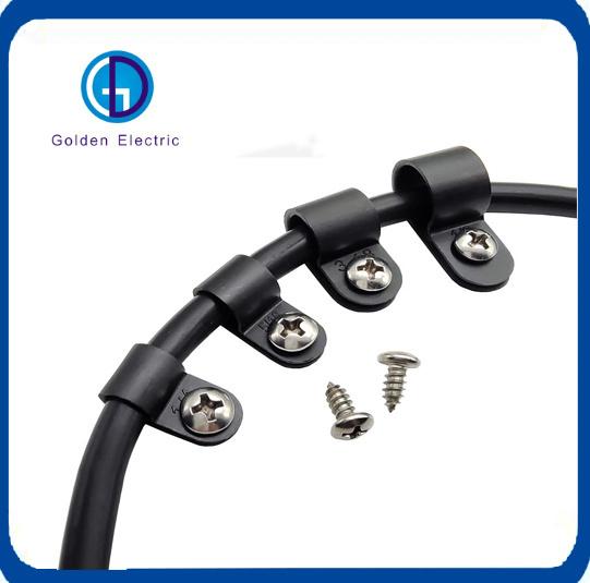 High Quality 6.35-7.9mm Plastic Nylon R Type Cable Clamp 1/4 Cable Holder Clip