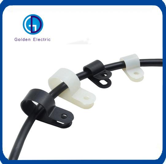 High Quality 6.35-7.9mm Plastic Nylon R Type Cable Clamp 1/4 Cable Holder Clip