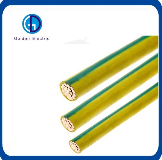 Chinese Supplier Custom Green Yellow BV Insulated Ground Wire Copper Conductor Electric Wire and Cable Electrical