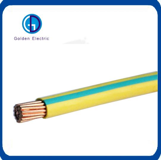 Chinese Supplier Custom Green Yellow BV Insulated Ground Wire Copper Conductor Electric Wire and Cable Electrical