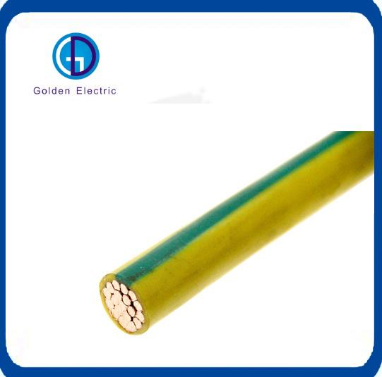 Chinese Supplier Custom Green Yellow BV Insulated Ground Wire Copper Conductor Electric Wire and Cable Electrical