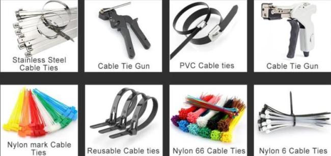 Wire Tie High Quality 304/316 Stainless Steel Cable Tie Customized Color Black Self Locking Plastic Nylon 66 Cable Tie