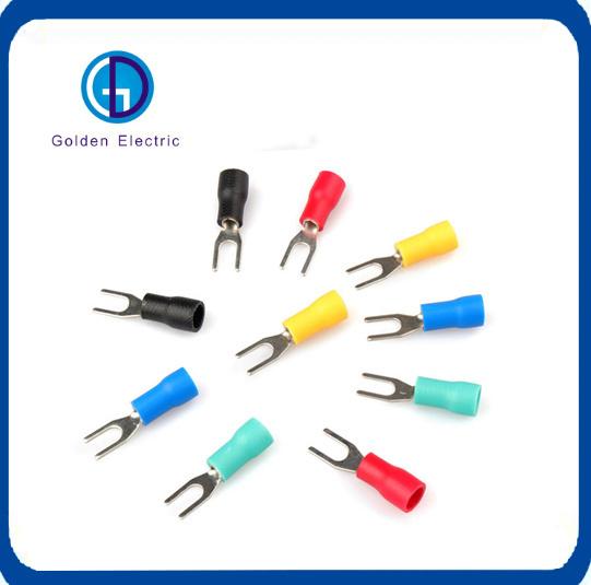 Spade Terminal Fork Sv Block Plastic Solder Sleeve Insulated Cold End Terminal Crimp Wire Connectors