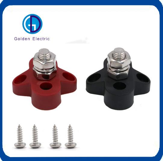 Battery Power Distribution Block Power Single Heavy-Duty Terminal Studs Distribution Dual M8 Terminal Studs Bus Bar