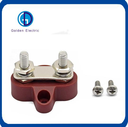 Battery Power Distribution Block Power Single Heavy-Duty Terminal Studs Distribution Dual M8 Terminal Studs Bus Bar