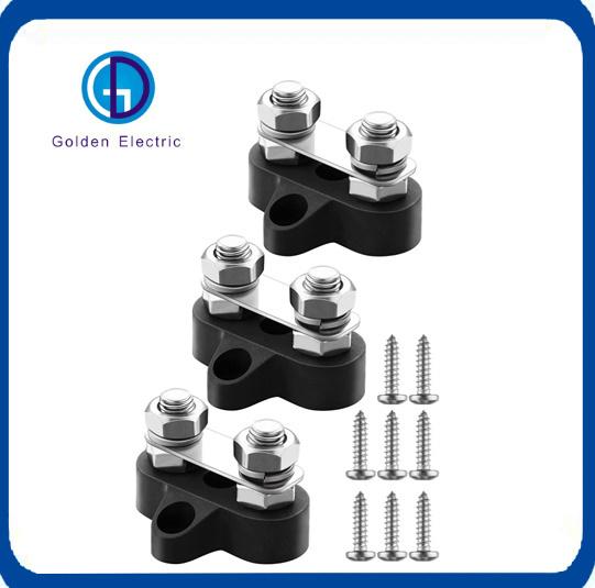 Battery Power Distribution Block Power Single Heavy-Duty Terminal Studs Distribution Dual M8 Terminal Studs Bus Bar