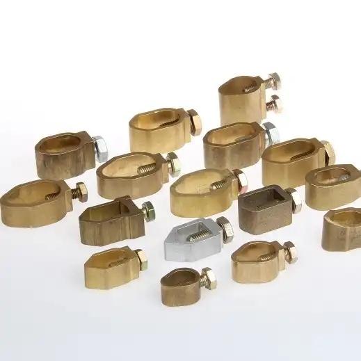 Low Price Brass Grounding Rod Earthing a Clamp Electrical Line Fittings for 3/4" Ground Rod