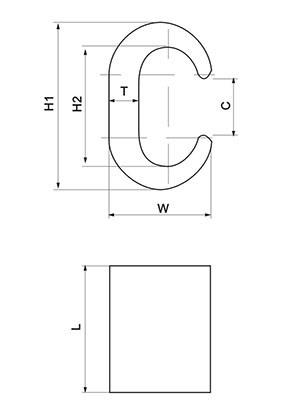 High Quality Electrical C Clamp Grounding Electric Cable Earthing Copper C Clamp