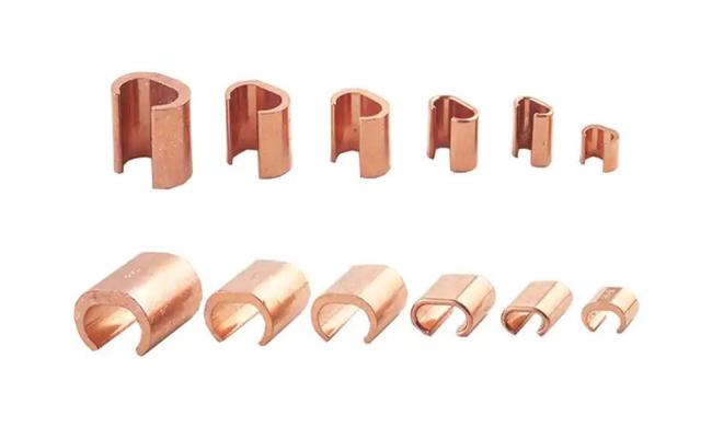 Copper C Clamp Grounding System C-Type Clamp Crimp Connector for Earthing Protection