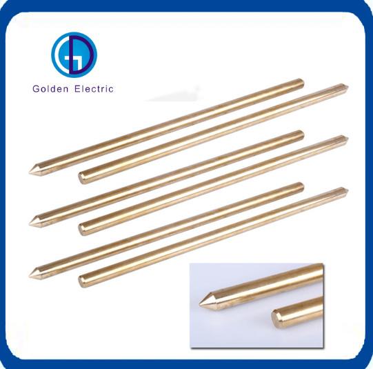 Low Copper Ground Rod Price High Voltage Copper Bonded Earthing Rods Brass Grounding Rod