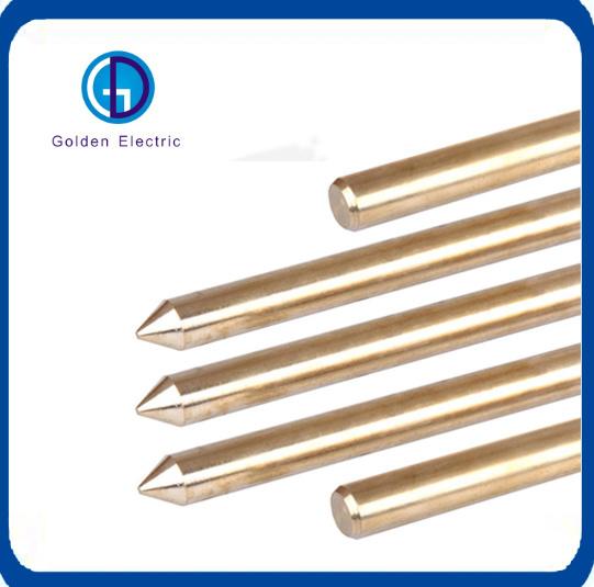 Low Copper Ground Rod Price High Voltage Copper Bonded Earthing Rods Brass Grounding Rod