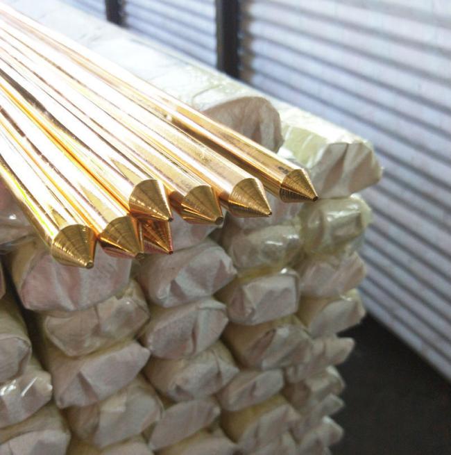 Low Copper Ground Rod Price High Voltage Copper Bonded Earthing Rods Brass Grounding Rod