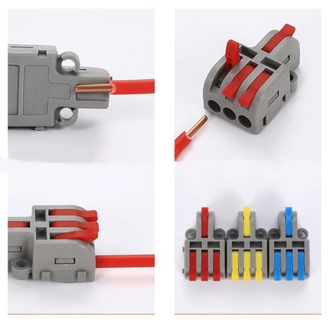 DIY Panel Mounted Reusable Junction Box Lever Nut Fast Connector 32A Electrical Wire Connector