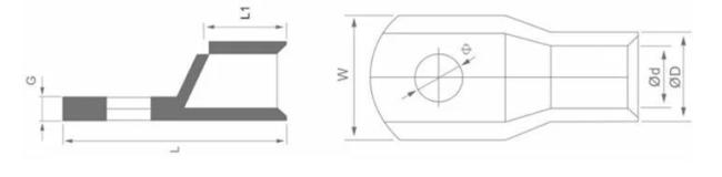 Copper Cable Connector / Cu Lug / Pure Copper for Cable End Termination
