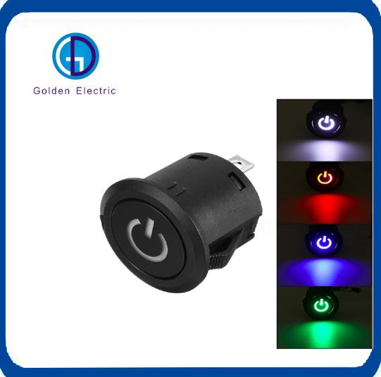 22mm LED Autolock Power Push Button on-off Switch Latching Self-Locking Button Switch Start Button Switch