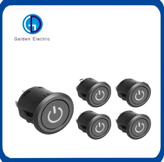 22mm LED Autolock Power Push Button on-off Switch Latching Self-Locking Button Switch Start Button Switch