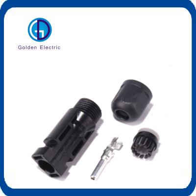 China 1000V Round MC4 DC Connector High Flexibility For Solar Panel System for sale