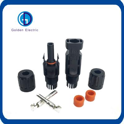 China 1000V Round MC4 DC Connector High Flexibility For Solar Panel System for sale