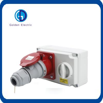China IP44 IP67 16A 32A 3p 4p 5p waterdichte vergrendelde receptacle switch voor prestaties Te koop