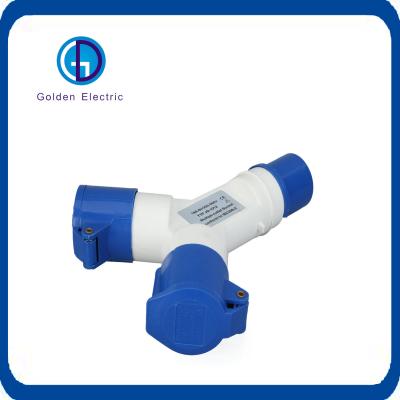 China Cable Interface Type CCC Certification 2p E IP44 230V 2p 3p 16A 2/3 Way Industrial Plug for sale