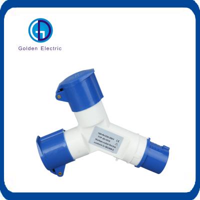 China Cable Interface Type CCC Certification 2p E IP44 230V 2p 3p 16A 2/3 Way Industrial Plug for sale