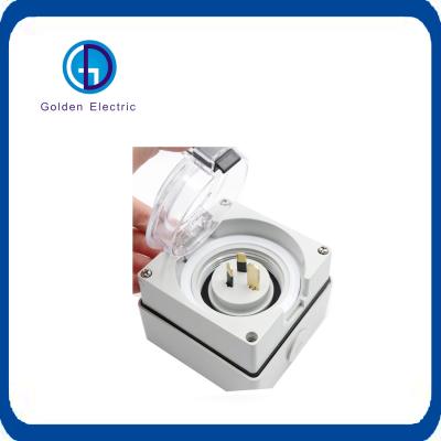 China 250V IP66 Gd-56ai Series Outdoor Industrial Waterproof Plug Square Dustproof 3-Pin Plug for sale
