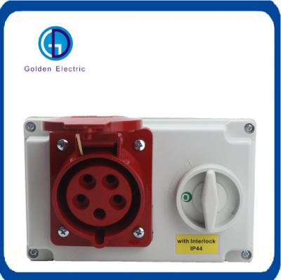 중국 110V/220V/380V/415V 16A 32A 접수기와 잠금 장치와 함께 스위치 IP44 3p 5p 판매용