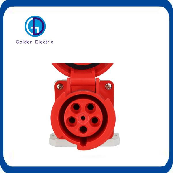 Quality Industrial IP67 3pin/4pin/5pin Industrial Surface Mounted Socket Nominal Voltage for sale