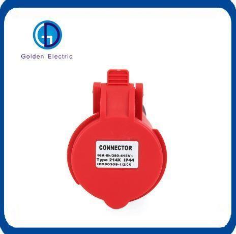 Quality Waterproof 3p Industrial Plug Socket Electrical Connector Durable Rated Current for sale
