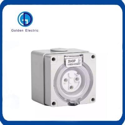 China 10A 20A 32A 40A 50A 4pins Round Surface Sockets Australia Standard Socket Outlets 500V IP66 Industrial Plug and Socket for sale