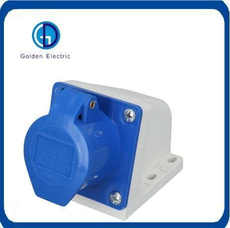 Quality IP44 4p Surface Mounted Industrial Power Socket For Headphone Plug Function for sale