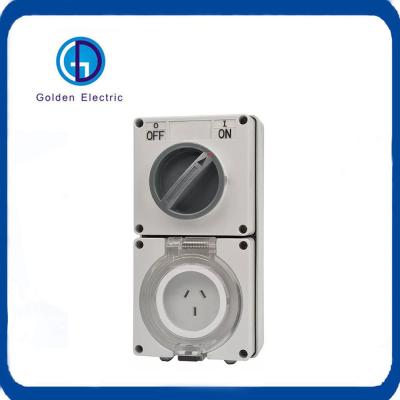 China Waterproof Industrial Combo Socket Outlet IP66 Australia Standard 10A 13A 15A CE Approved for sale