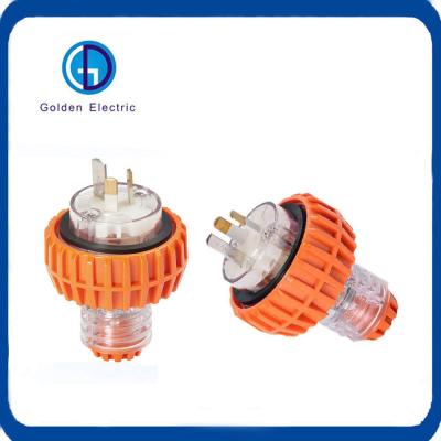 China Customization IP66 Waterproof Australia Single Phase 3 Flat Pin Plug 250V 10A 13A 15A for sale
