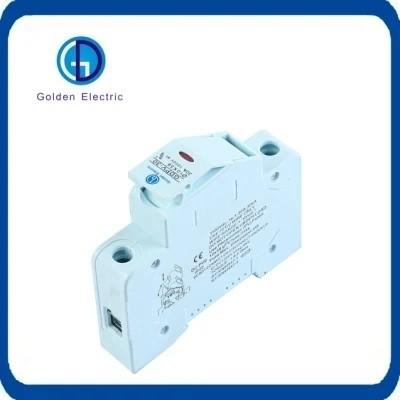 China Solar PV Control Fuse Holder DC 1000V 1p 10A 16A 20A 25A 32A Electric Ceramic Cylinder Fuse Link with Indicator for sale