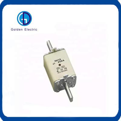 China CE Approved HRC Ceramic Fuse Link Fuses Nh Type 125A 250A Blade Fuse Block Links Nh1 Nh2 Nh3 Low Voltage for sale
