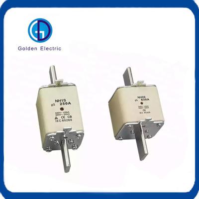 China CE Approved HRC Ceramic Fuse Link Fuses Nh Type 125A 250A Blade Fuse Block Links Nh1 Nh2 Nh3 Low Voltage for sale